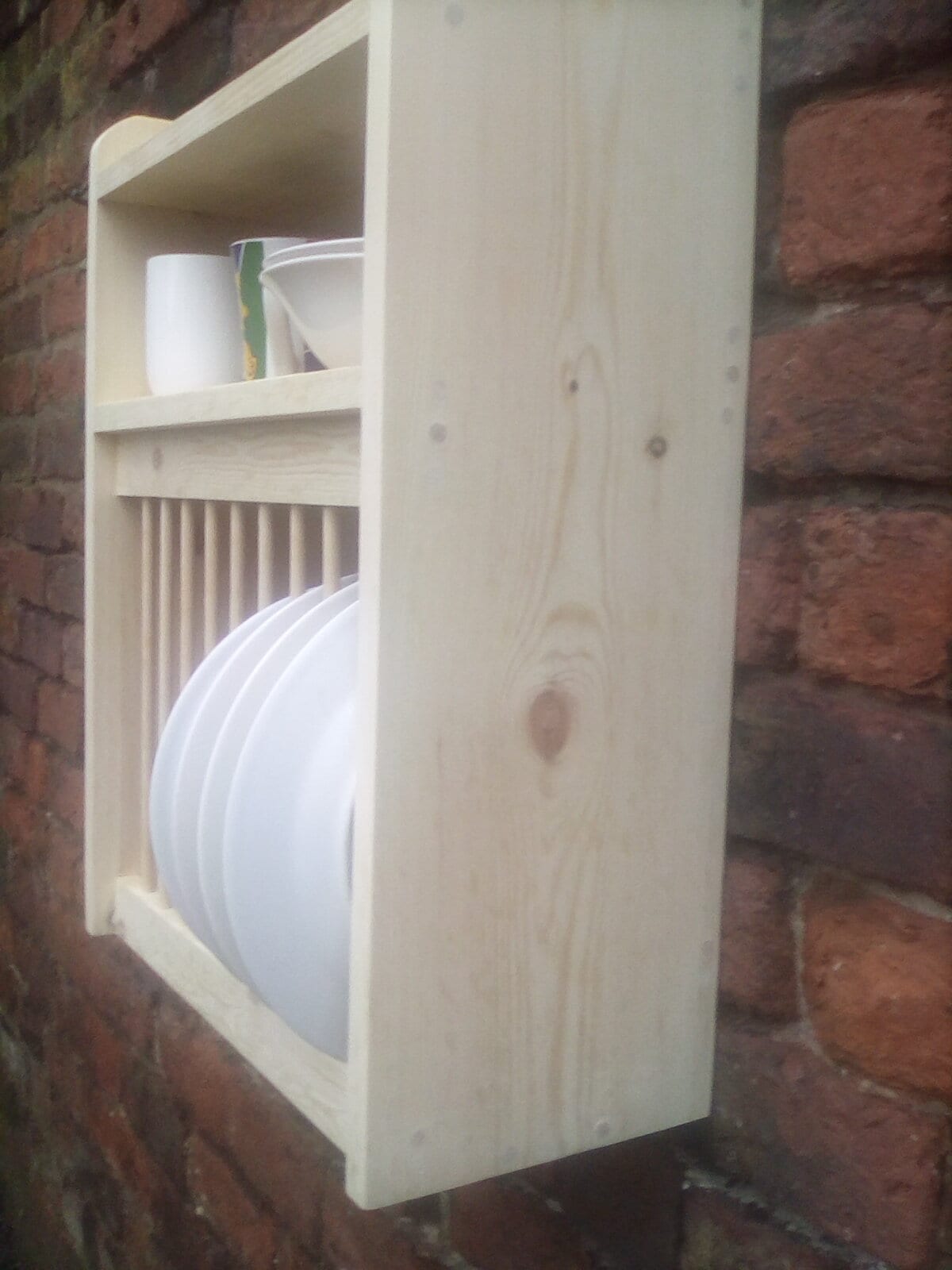 Plate Rack Wooden Wall Mounted or Counter Top Reclaimed Timber With ...