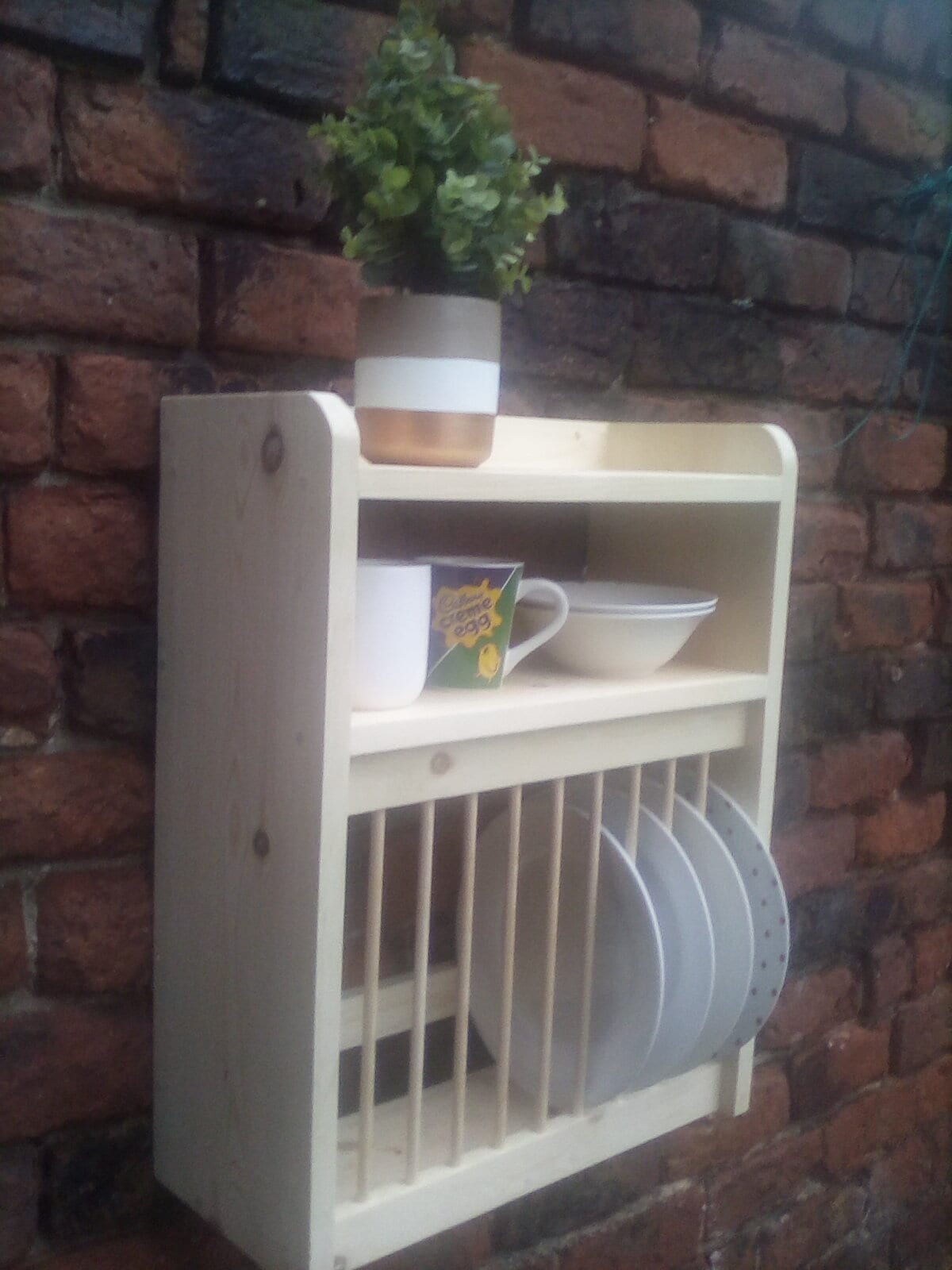 Plate Rack Wooden Wall Mounted or Counter Top Reclaimed Timber | Etsy UK