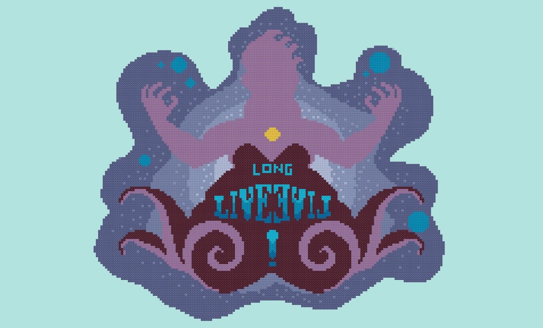 Ursula Long Live Evil PDF Cross Stitch Chart Immediate Digital Download ...