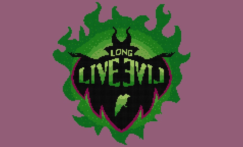 Long Live Evil PDF Cross Stitch Chart Set Immediate Digital - Etsy