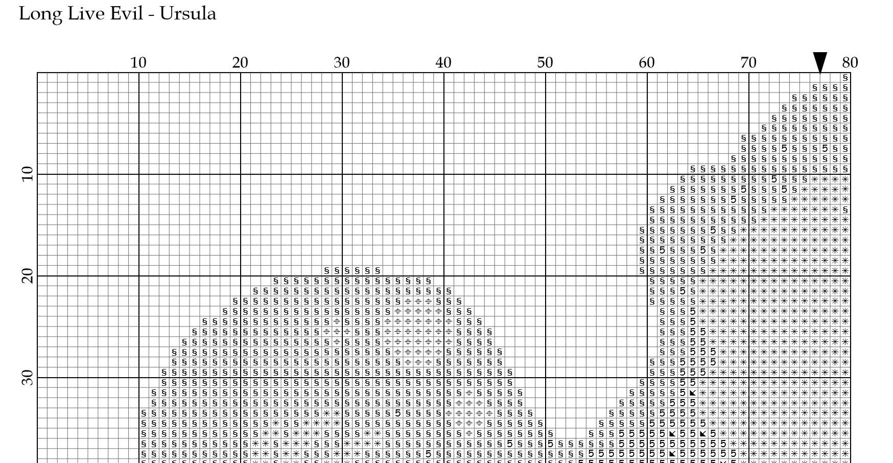 Ursula Long Live Evil PDF Cross Stitch Chart Immediate Digital Download ...