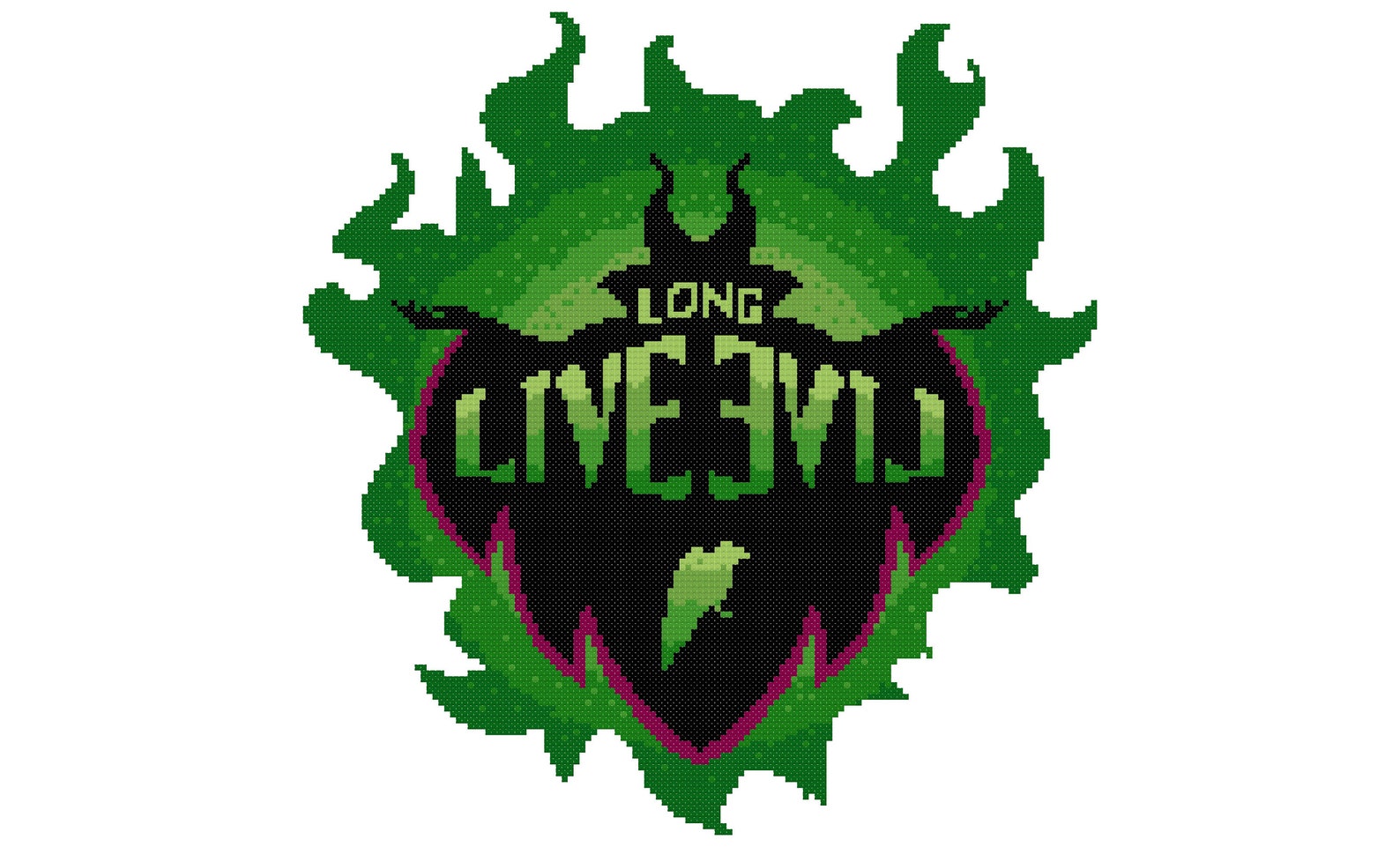 Maleficent Long Live Evil PDF Cross Stitch Chart Immediate | Etsy
