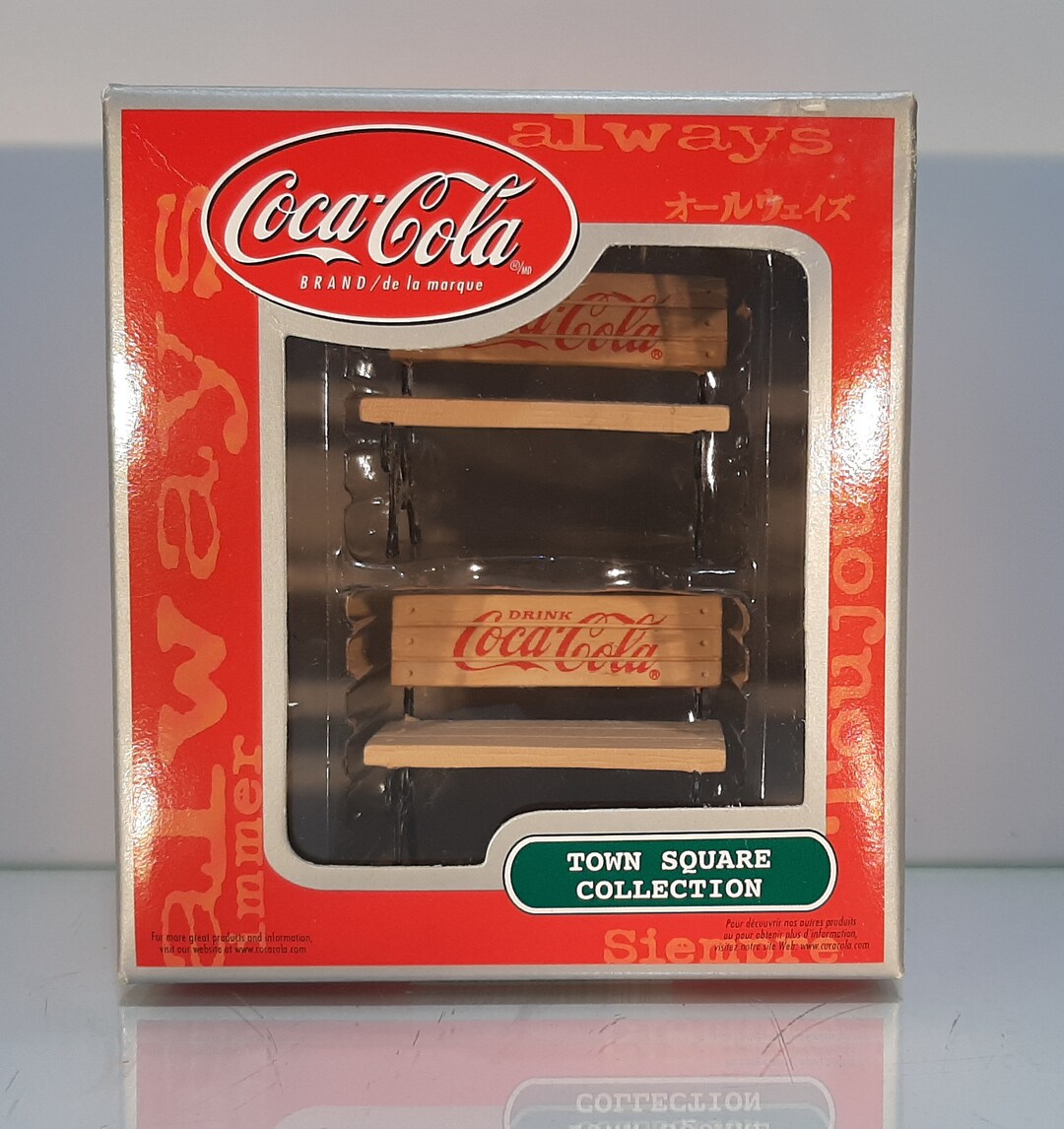 Coca-cola Town Square Natural Wood Bench CG2448 2000 - Etsy