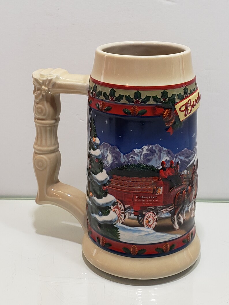 2003 Budweiser "old Towne Holiday" Beer Stein - Etsy