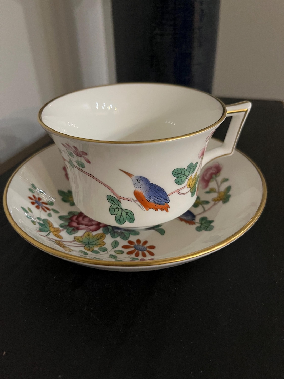 Wedgwood Cuckoo Pattern Teacup and Saucer Set - Etsy
