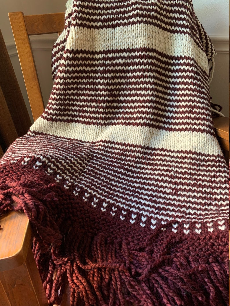 Maroon and White Stripes, Soft and Cozy Blanket - Etsy