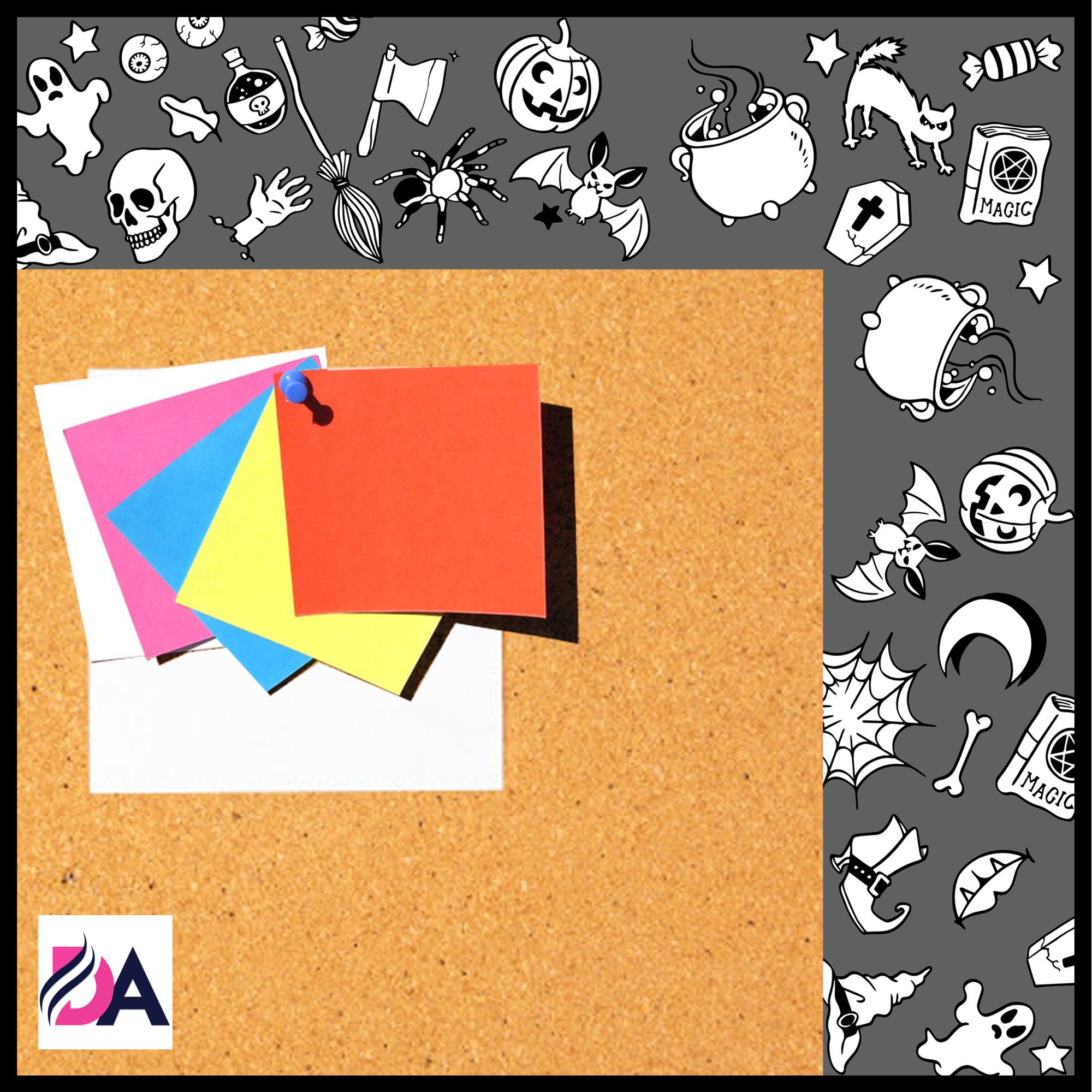 Halloween Bulletin Board Borders With Finish Corners | Bulletin Board ...