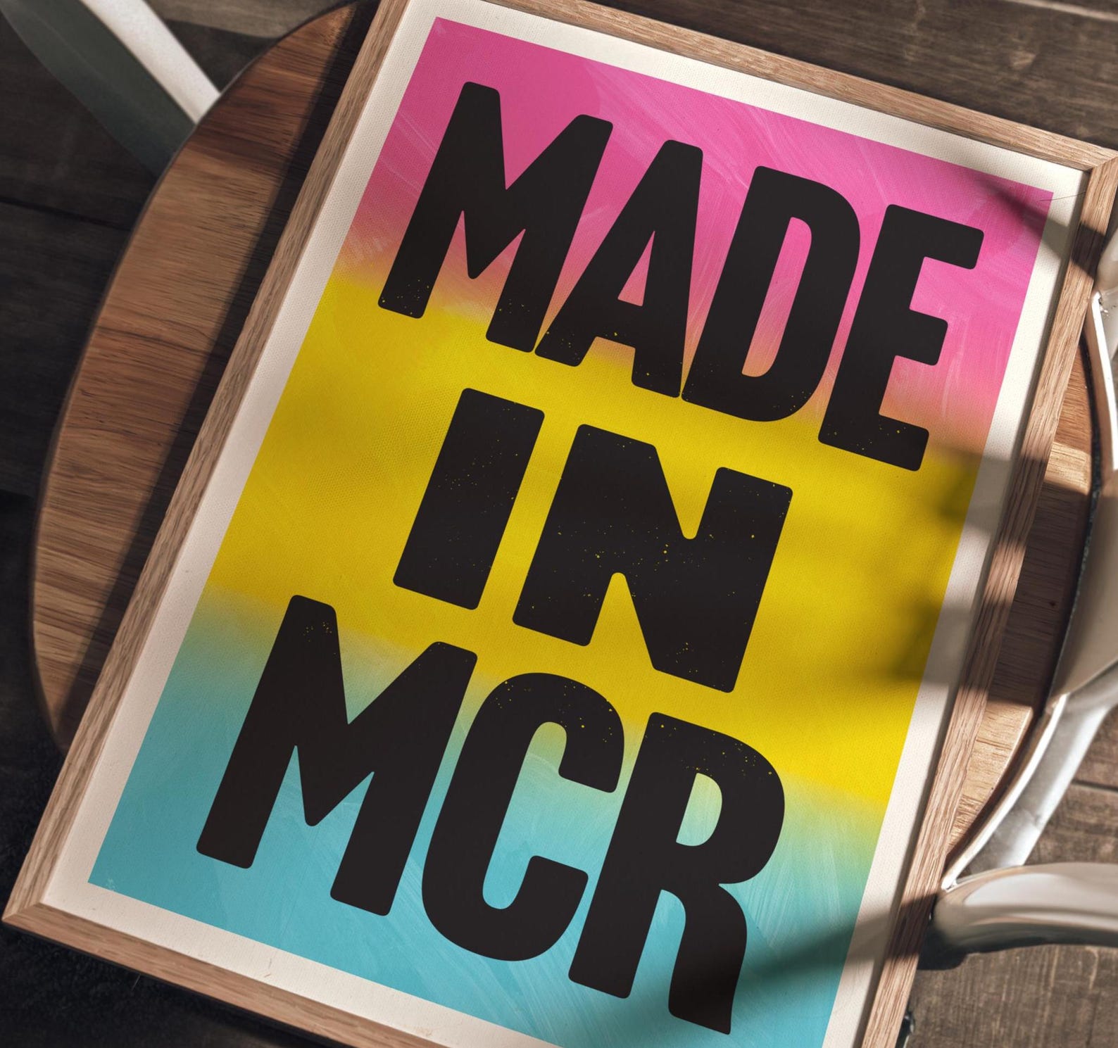 Made in Manchester Gift MCR Print - A4-A3-A2-A1 - Gallery Wall, Living ...