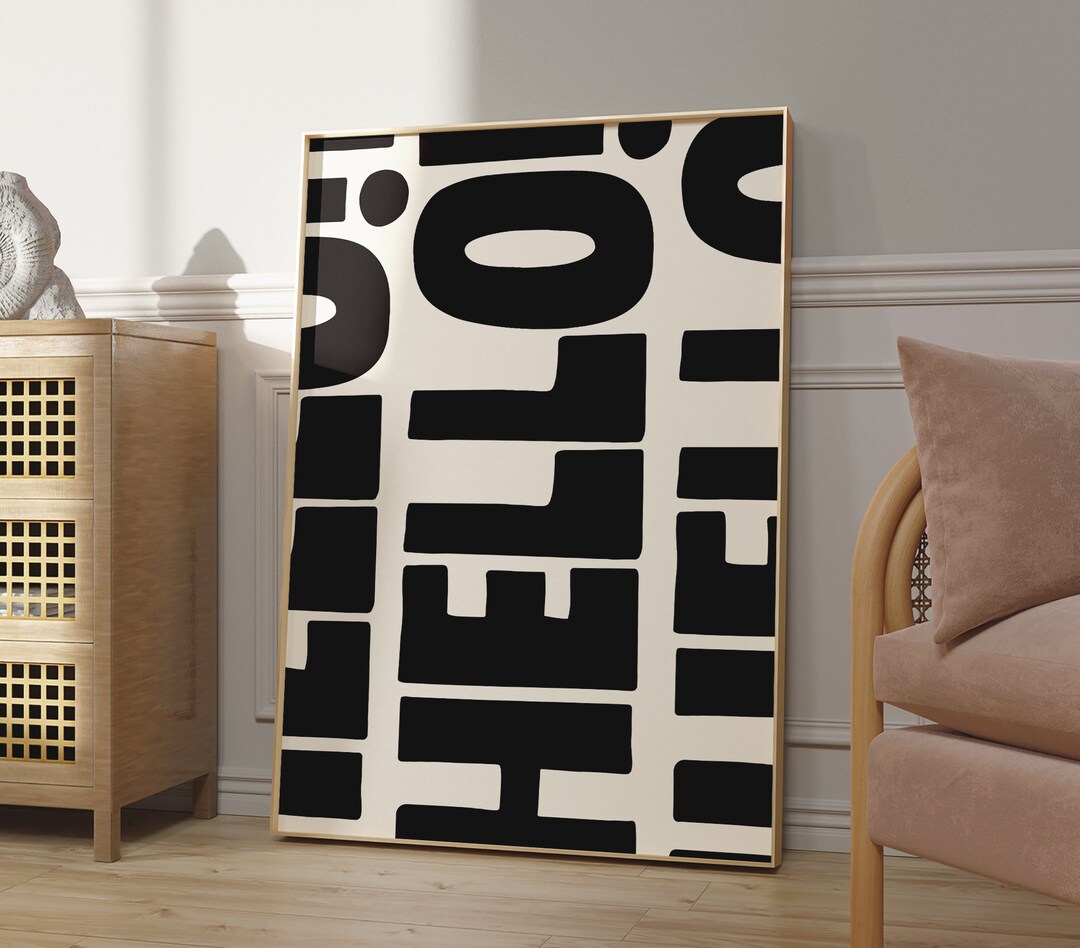 Hello Hallway Gallery Wall Quote Print -- A5-A4-A3-A2-A1 -- Gallery ...