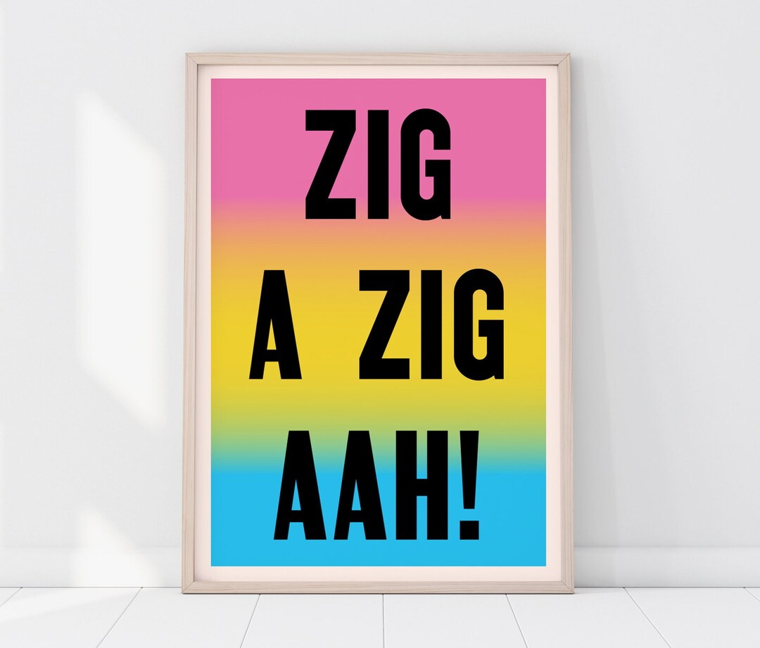 Zig a Zig Ah Spice Rainbow Poster Gallery Wall Print Girls Big Home ...