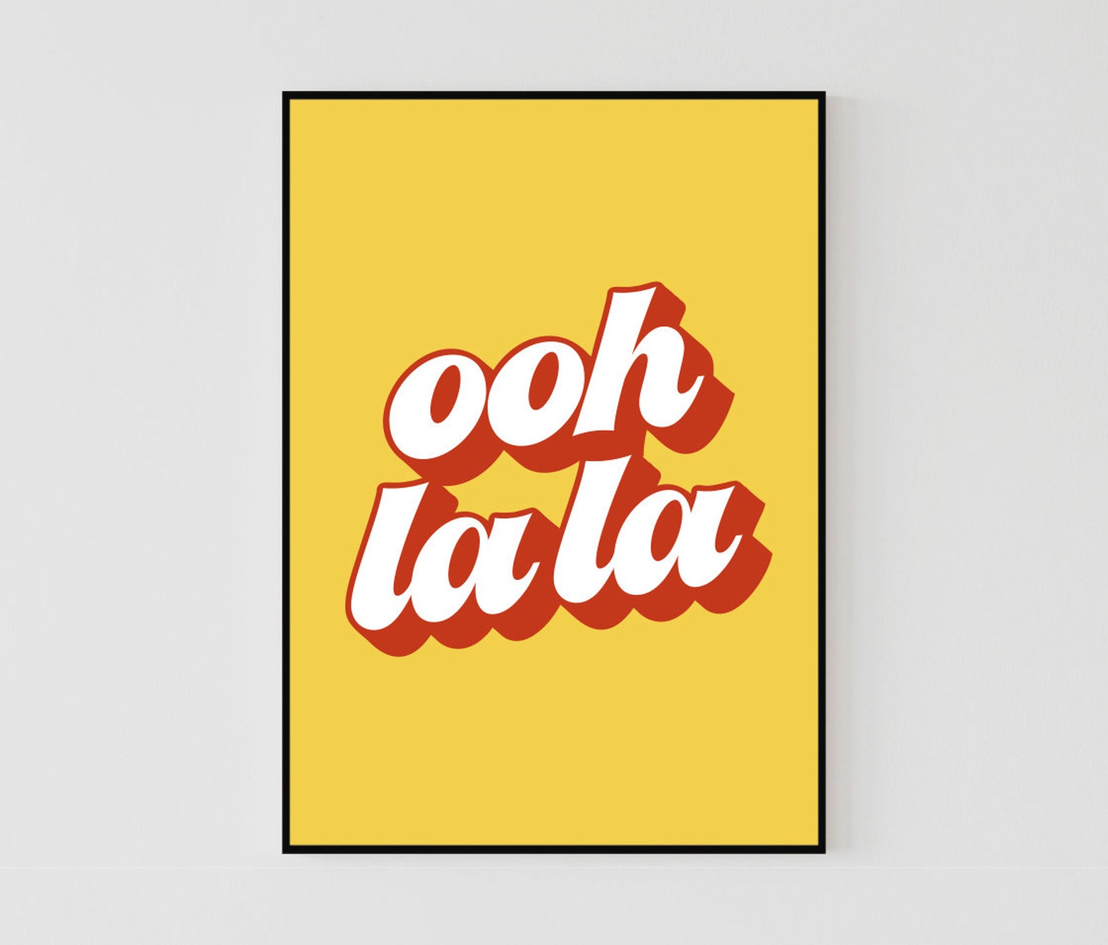 Ooh Lala Cute Retro Print A6-A5-A4-A3-A2-A1 Gallery - Etsy