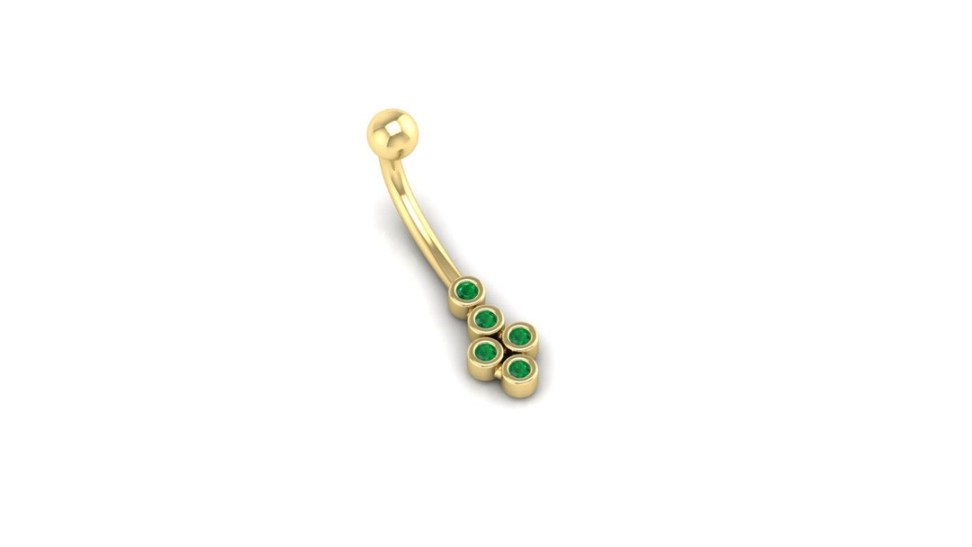 14K Navel Piercing, Round Belly Button Ring, Rook Belly Eyebrow Lip ...