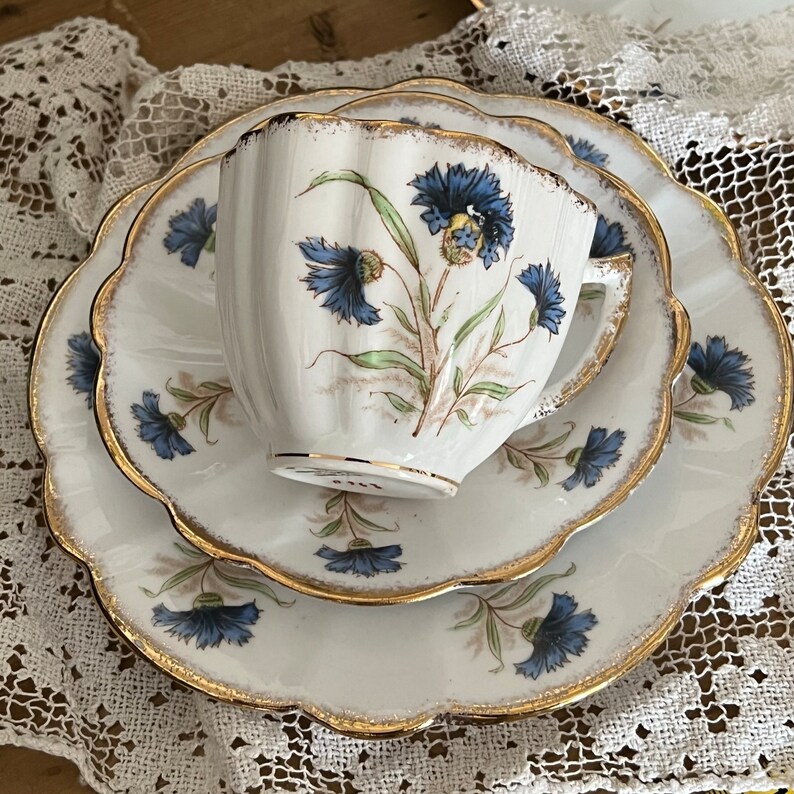 Vintage Melba Cornflower Bone China Various Pieces Tea Set - Etsy