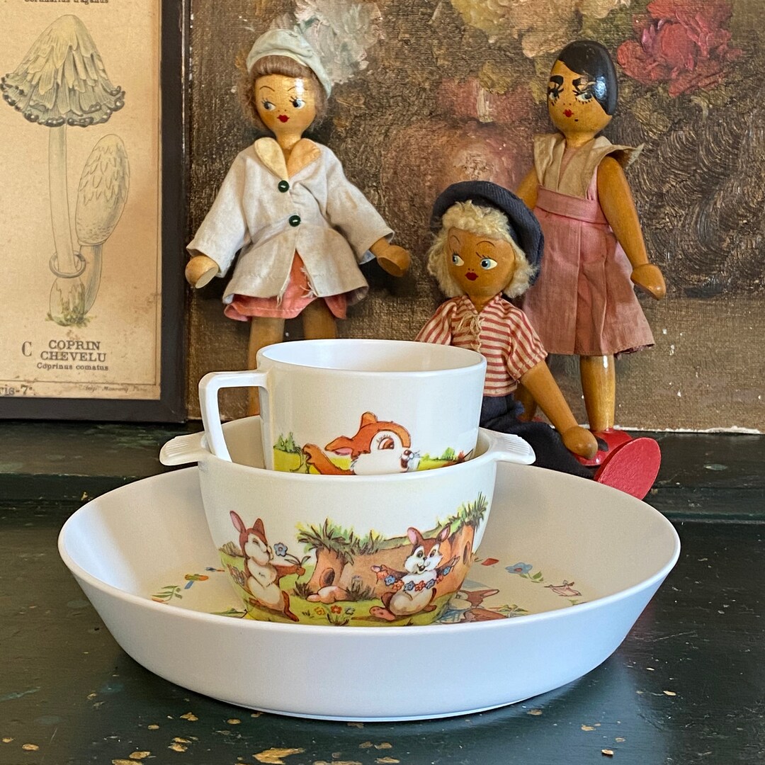 Vintage Permaware Melamine Childrens Dinner Set With Cup Ref 33 - Etsy