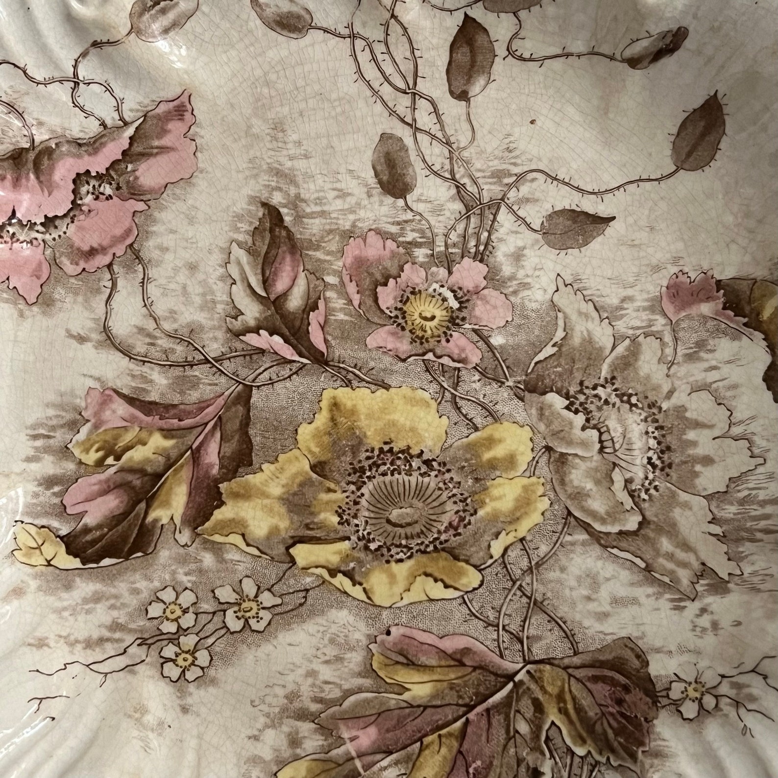 Antique Dunn Bennett & Co Florence Floral Trinket Dish Plate - Etsy