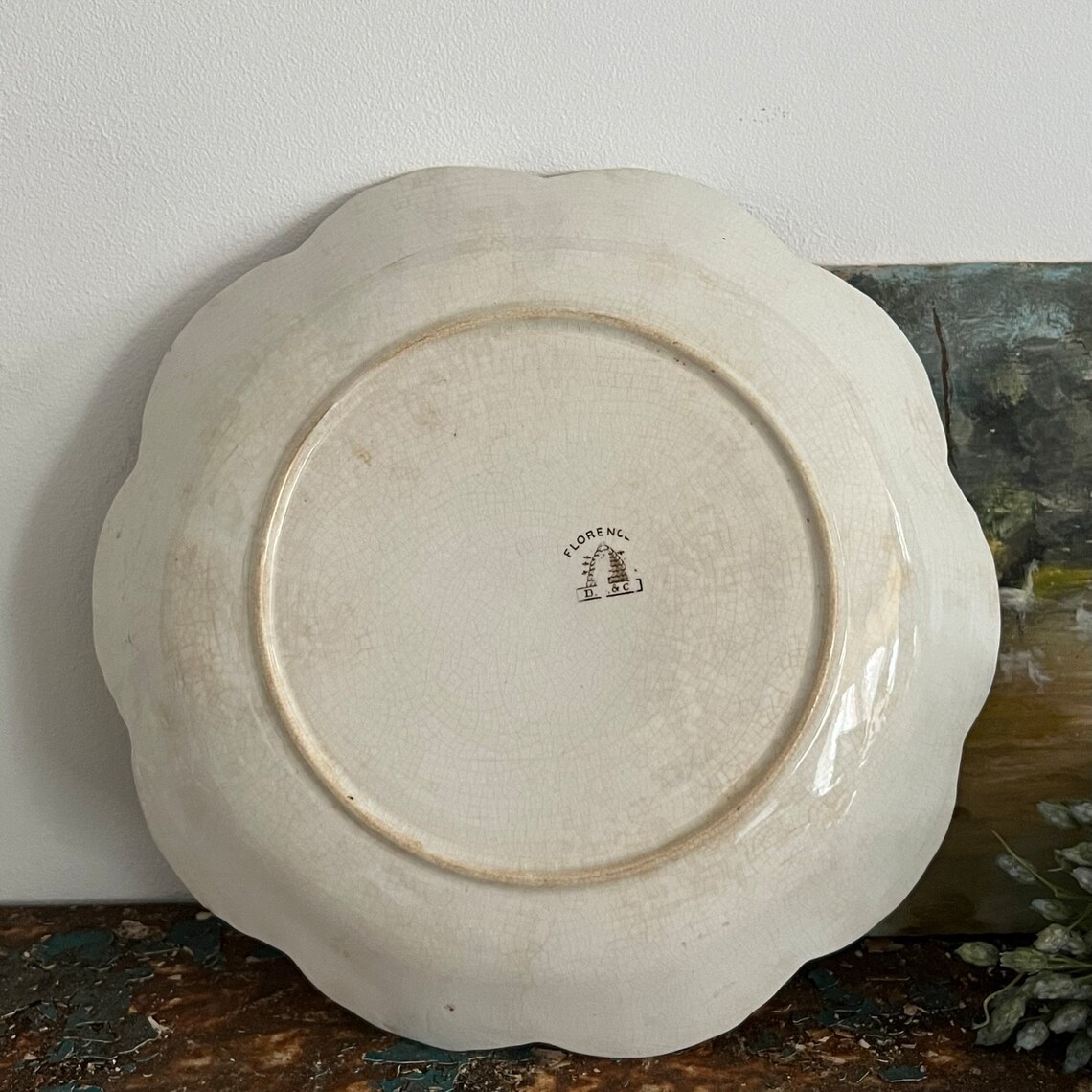 Antique Dunn Bennett & Co Florence Floral Trinket Dish Plate - Etsy