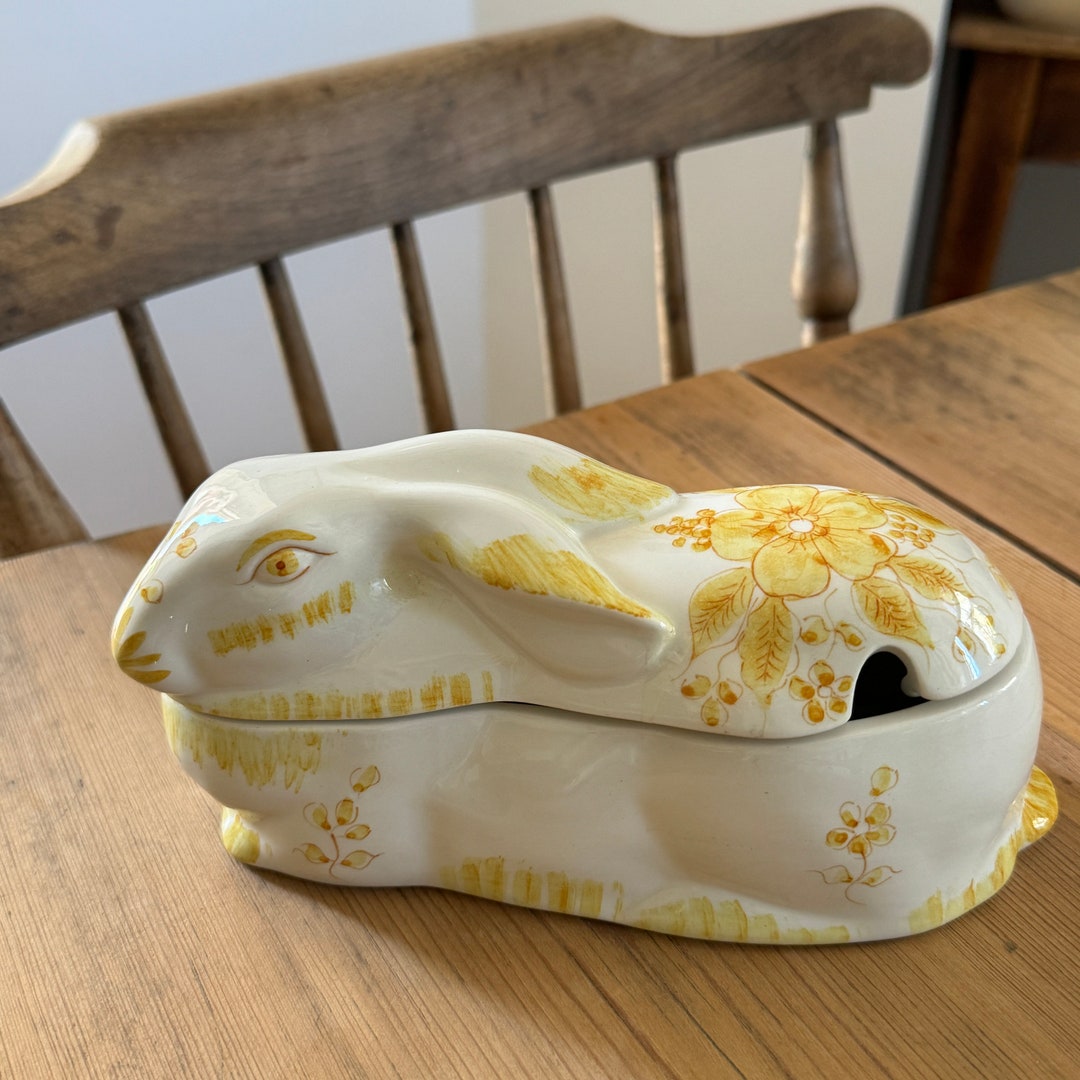 Vintage Secla Pottery Hare Rabbit Sauce Pot flaw Ref DSA - Etsy