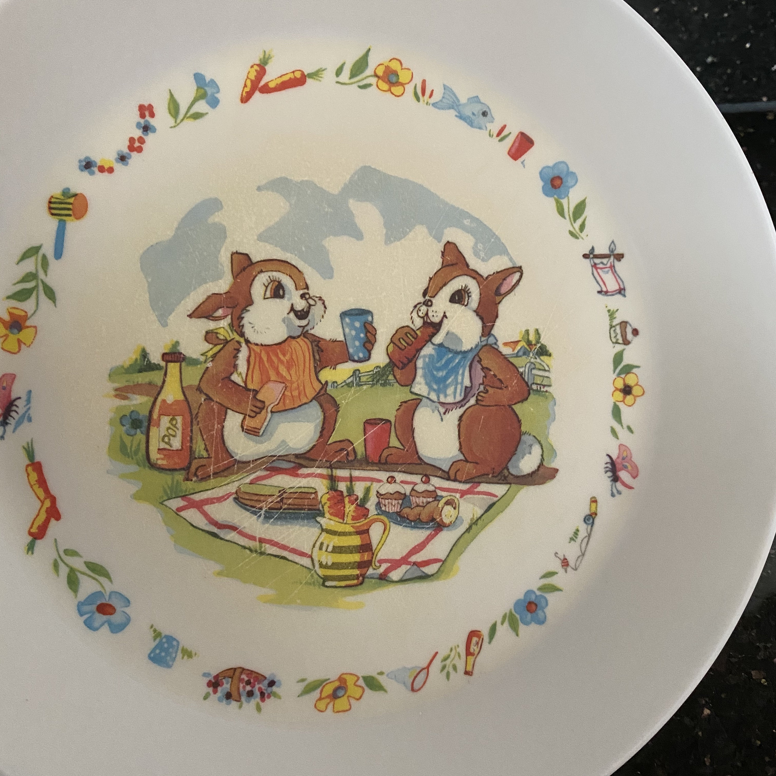 Vintage Permaware Melamine Childrens Dinner Set with Cup | Etsy