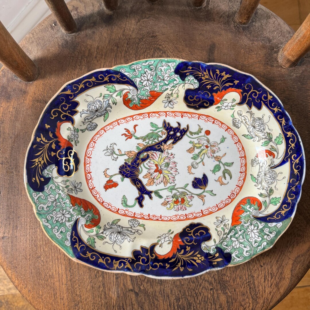 Very Old Mason's Ironstone Small Platter Age and Wear Higginbotham ...