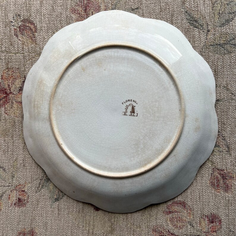 Antique Dunn Bennett & Co Florence Floral Trinket Dish Plate - Etsy