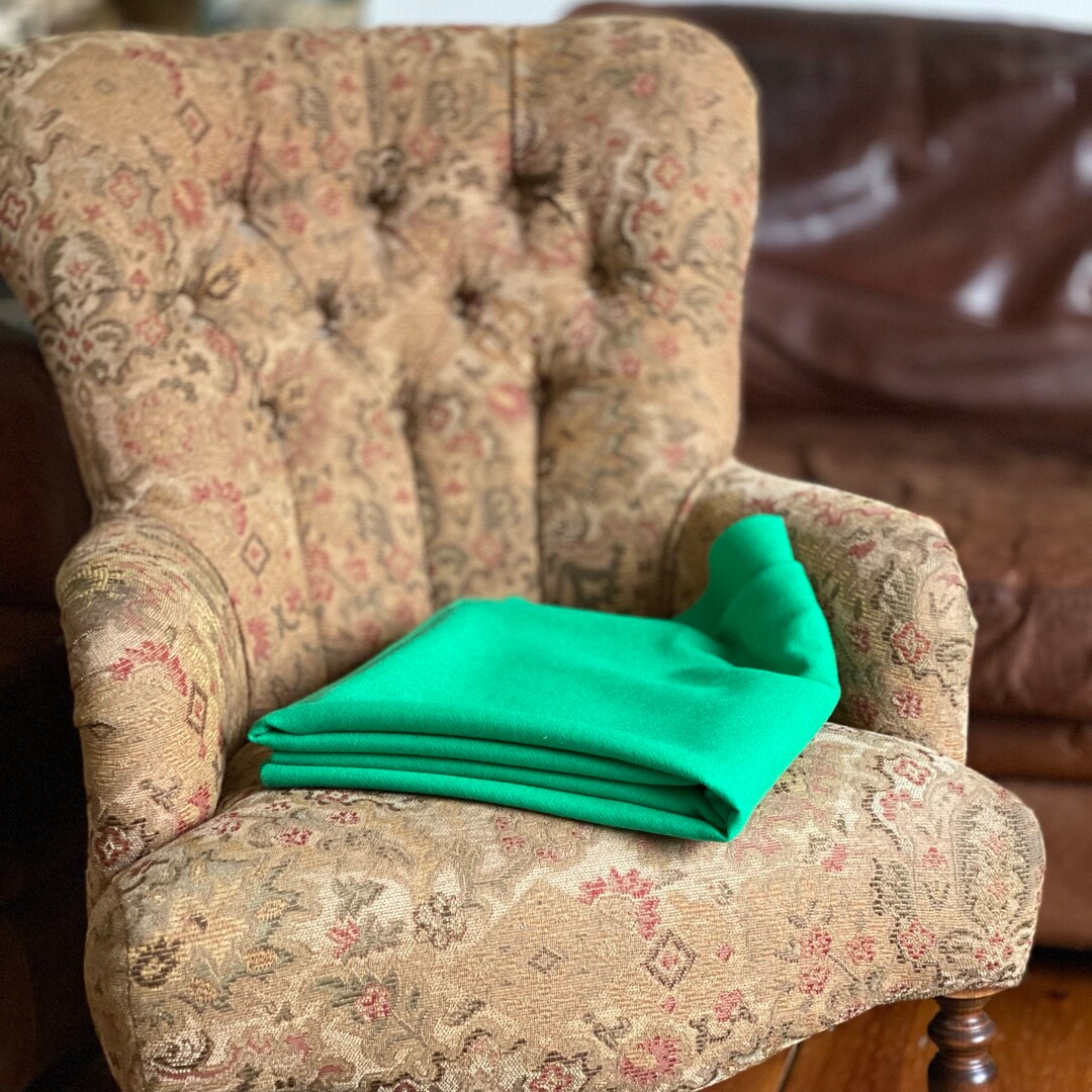 Vintage Green Fabric Remnant Crafting Christmas Small Winter - Etsy