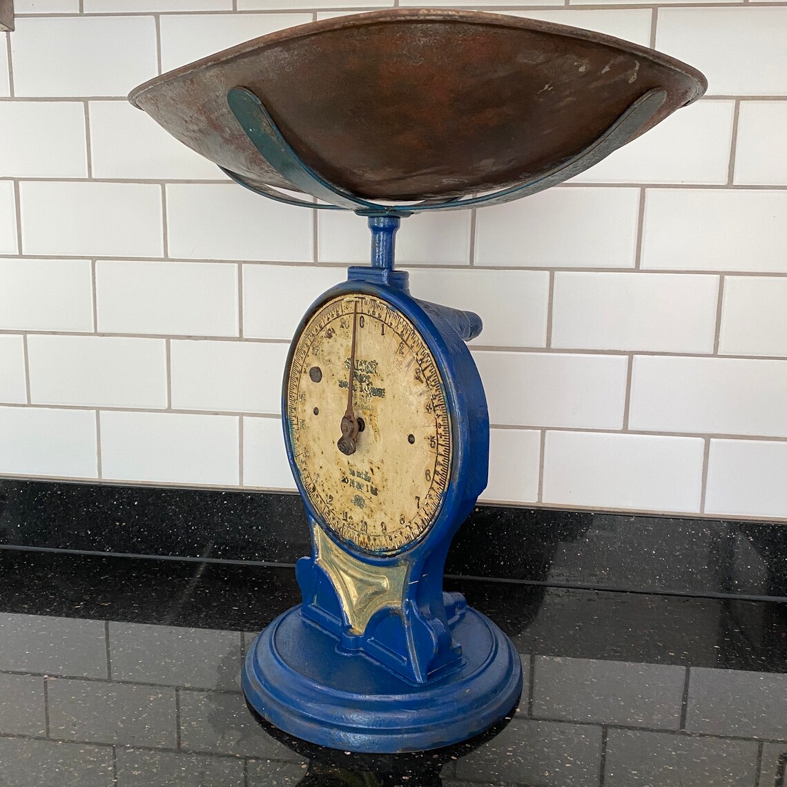 Vintage Salter No. 50 Trade Industrial Shop Scales Blue with | Etsy