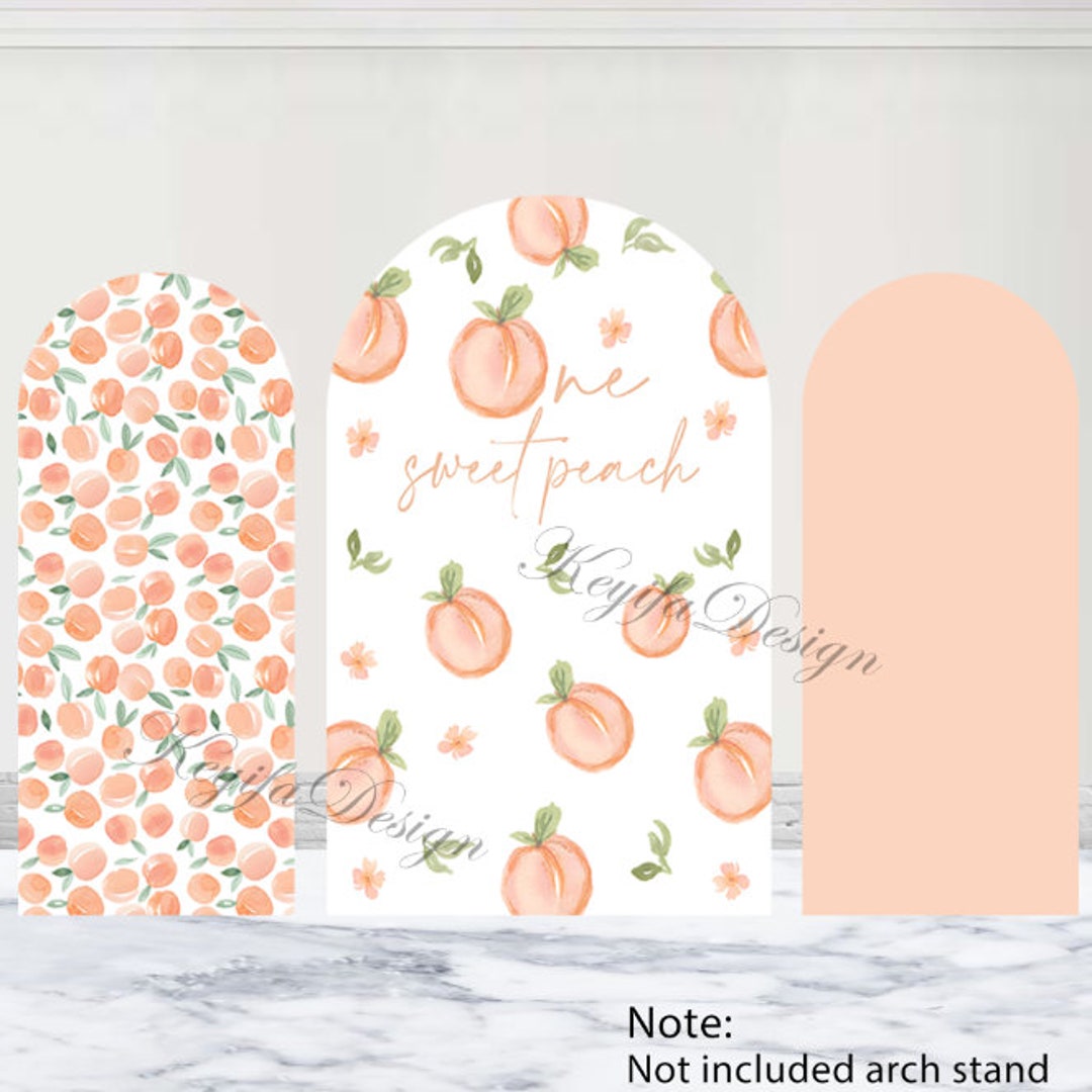 One Sweet Peach Arch Backdrop 1st Kids Birthday Backdrop Custom Sweet ...