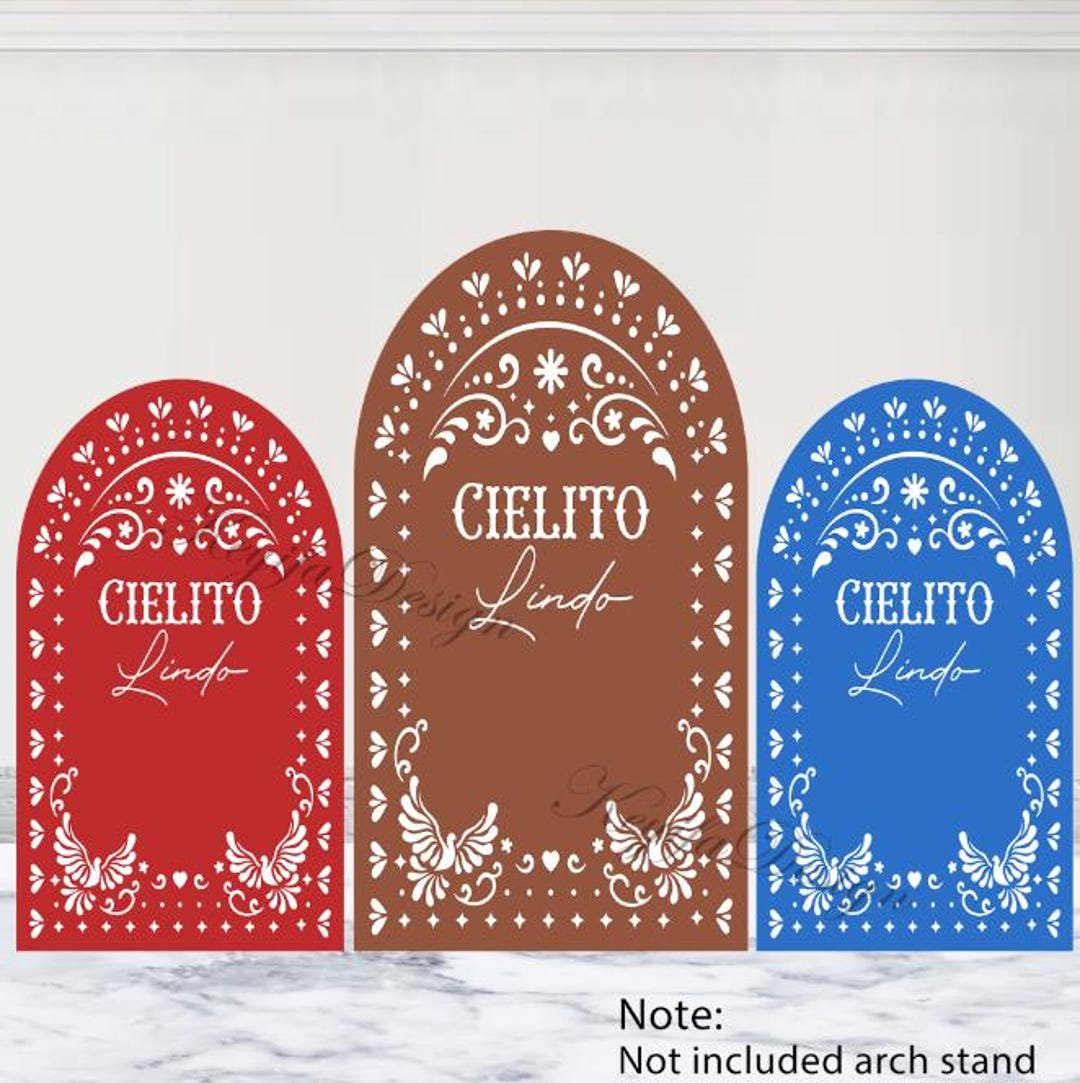 Cielito Lindo Custom Arch Backdrop Mexican Talavera Backdrop Polyester ...