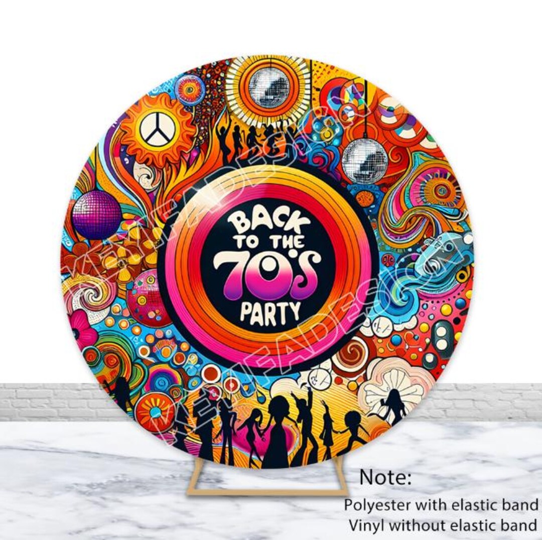 Back to the 70s Party Round Backdrop Disco Ball Backdrop Custom Old ...