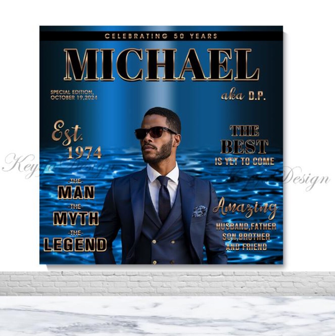 Magazine Cover Custom Backdrop 30th 40th 50th Birthday Photography ...