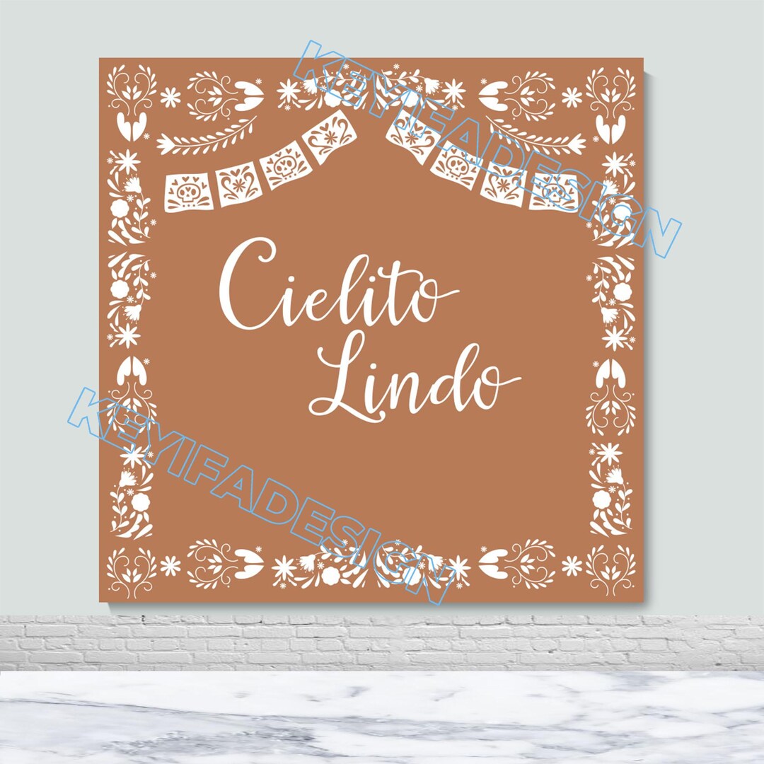 Cielito Lindo Backdrop Custom Mexican Talavera Banner Baby Shower Decor ...