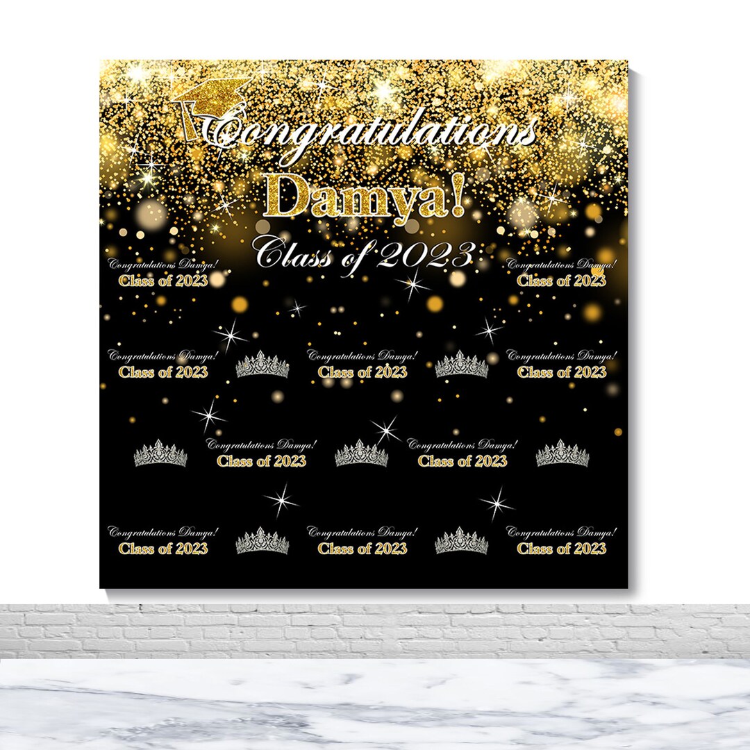 Custom 2023 Graduation Backdrop Class of 2023 Step and Repeat ...