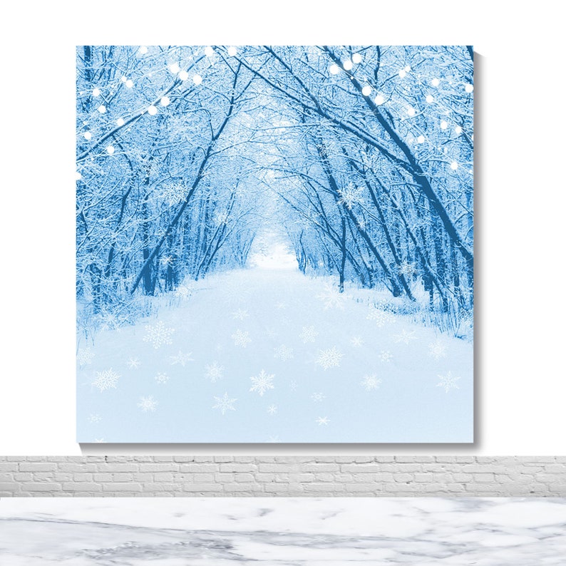 Winter Snow Scene Snowflake Photography Backdrop Christmas Party Photo ...