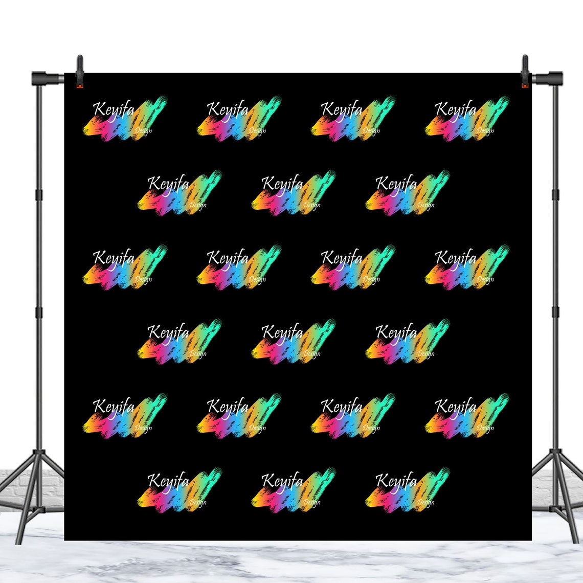 Step and Repeat Logo Custom Photography Backdrop Black Photo | Etsy