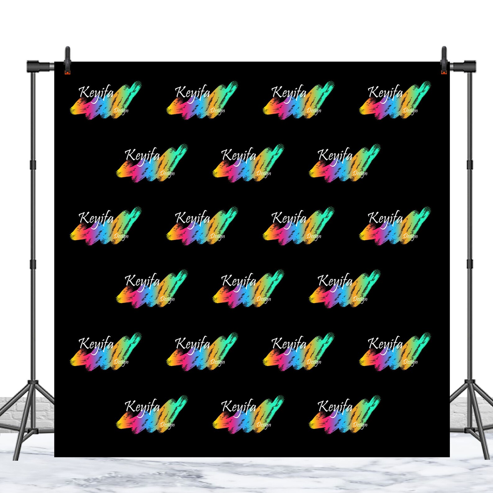 Step and Repeat Logo Custom Photography Backdrop Black Photo | Etsy