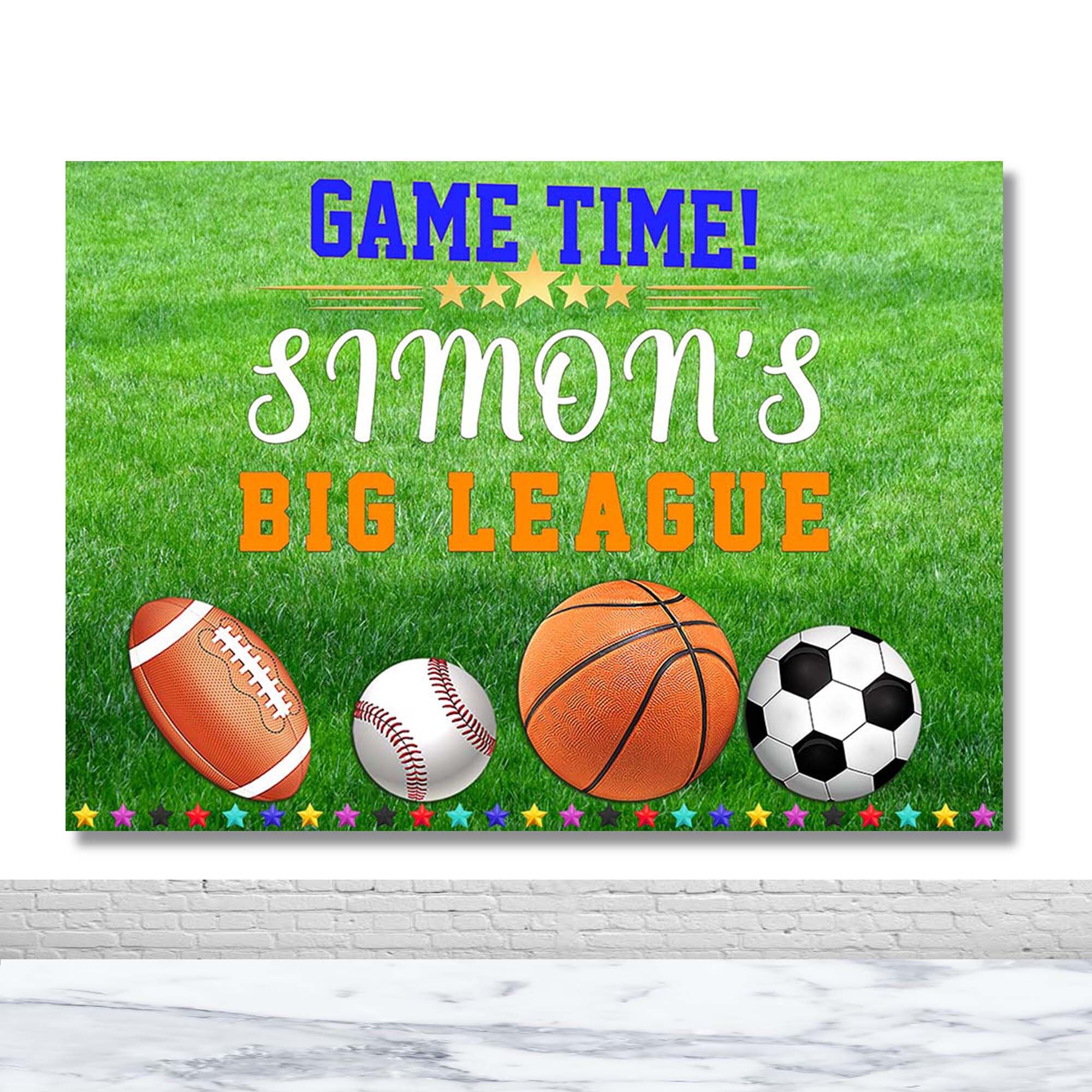 Sports Theme Personalized Photo Backdrop Boy Birthday Party - Etsy