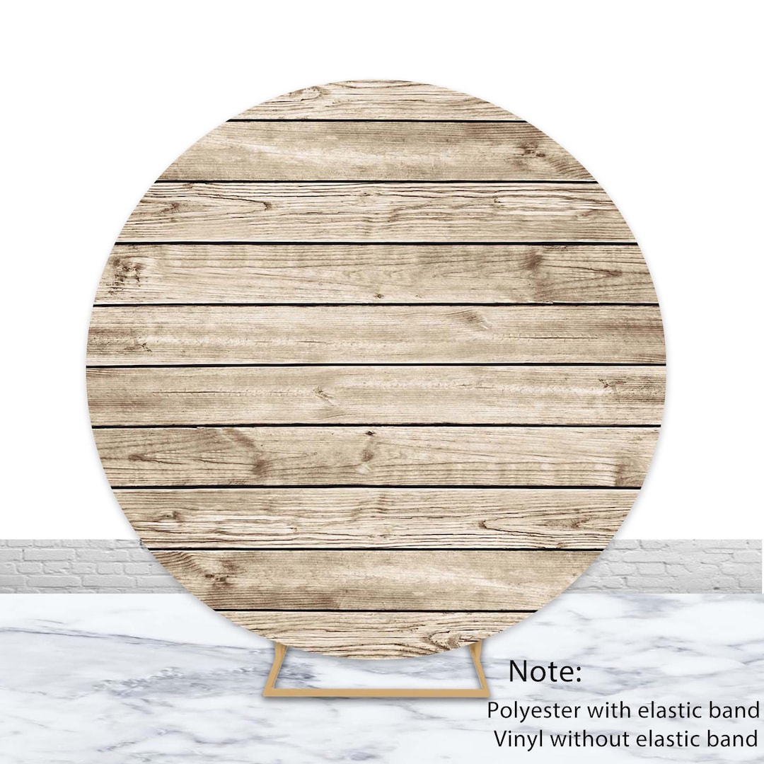Round Rustic Wood Photography Backdrop Birthday Wedding Baby Shower Old ...