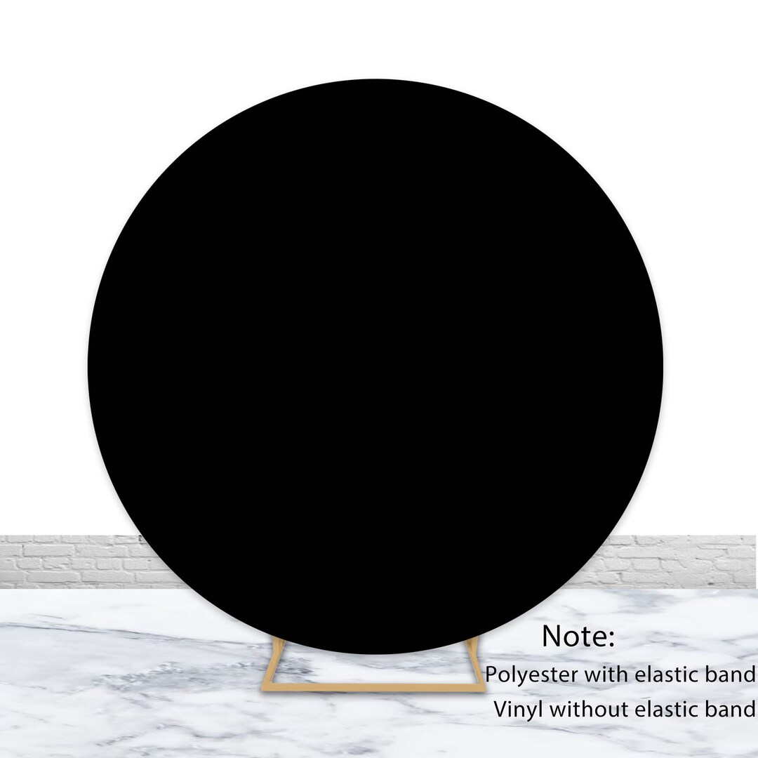Black Circle Photography Backdrop Birthday Wedding Baby Shower Round ...