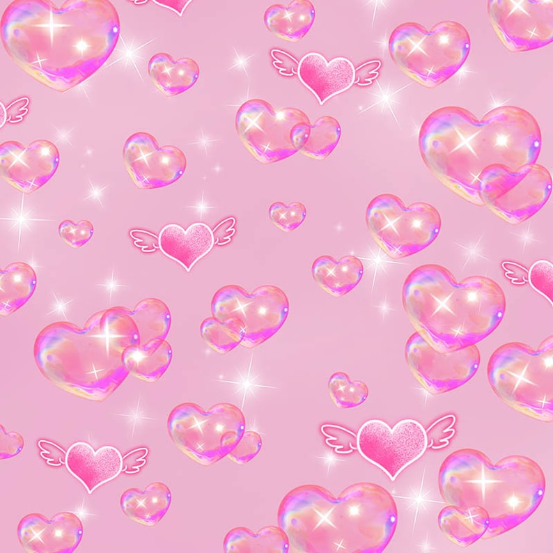 Early 2000s Pink Heart Photo Backdrop Birthday Party - Etsy