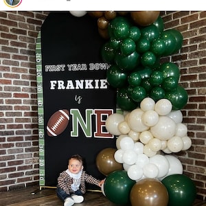 First Year Down Arch Backdrop Boy 1st Birthday Backdrop American ...