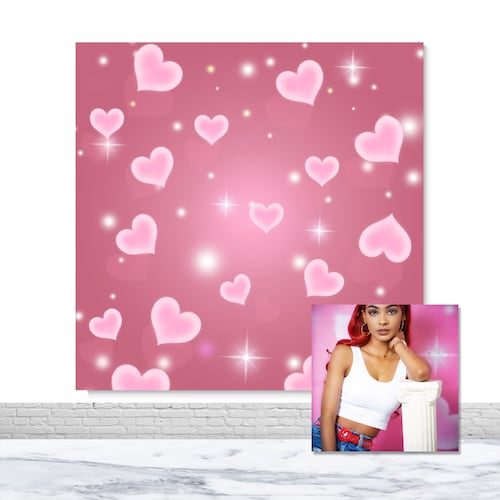 Early 2000s Pink Heart Photography Backdrop 30th 40th Birthday - Etsy