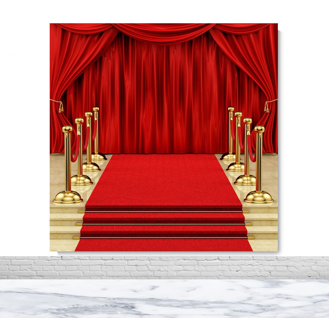 Red Carpet Photography Backdrop Birthday Wedding Photo Background Gold ...