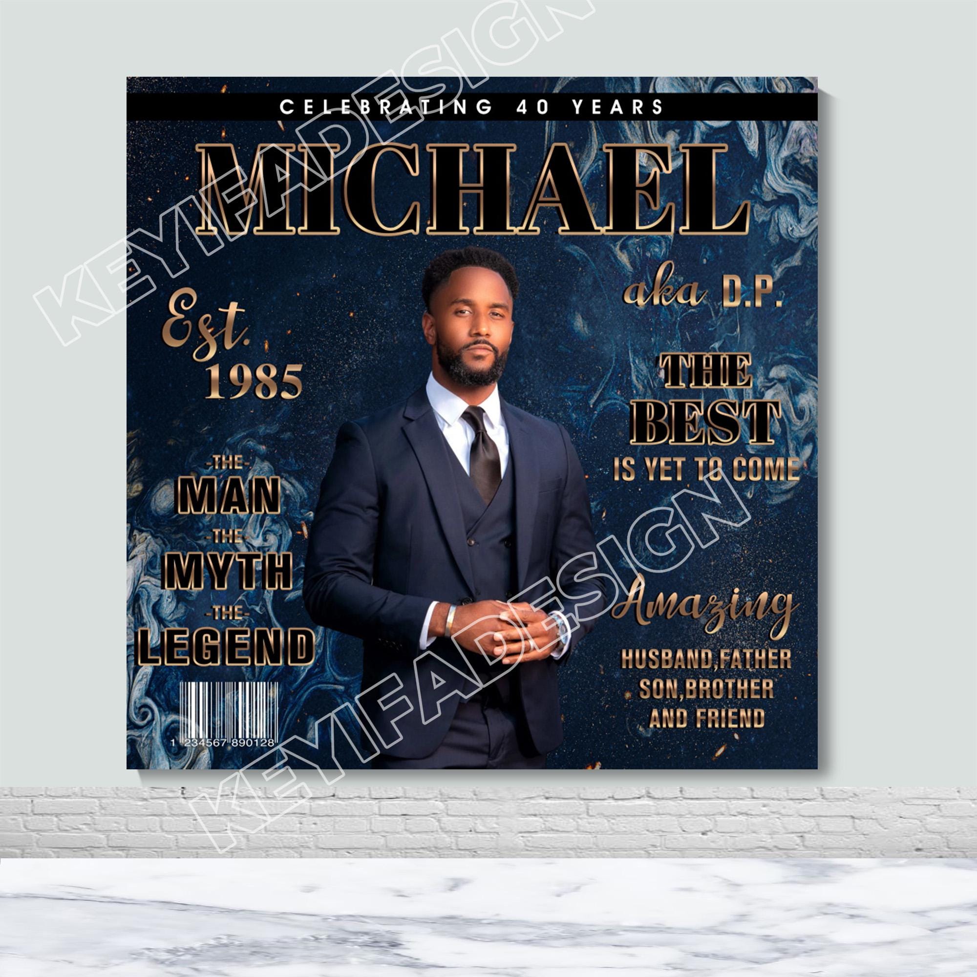 Magazine Cover Photo Backdrop Custom 30th 40th 50th Birthday Background ...