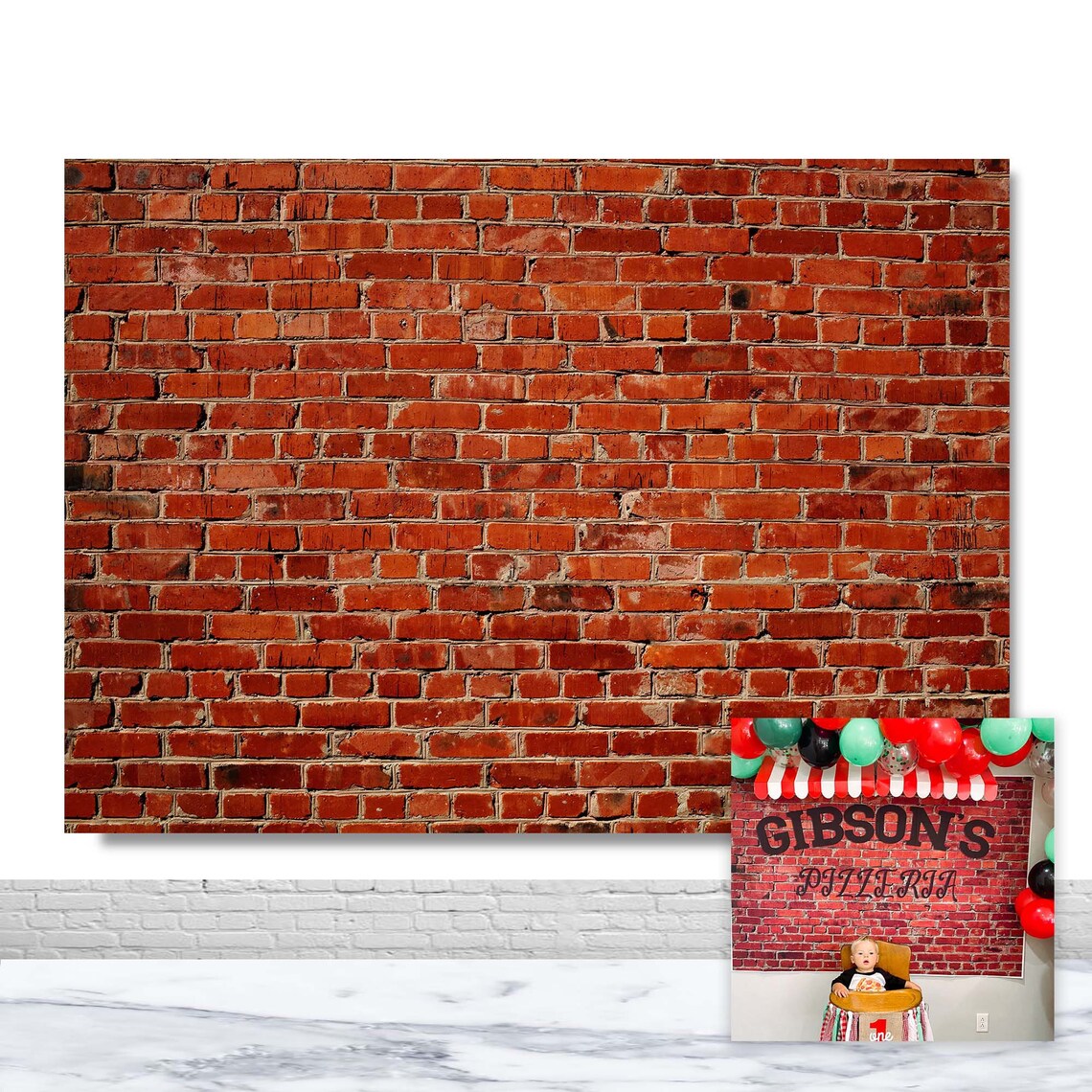 Retro Red Brick Wall Photography Backdrop Birthday Party Baby - Etsy