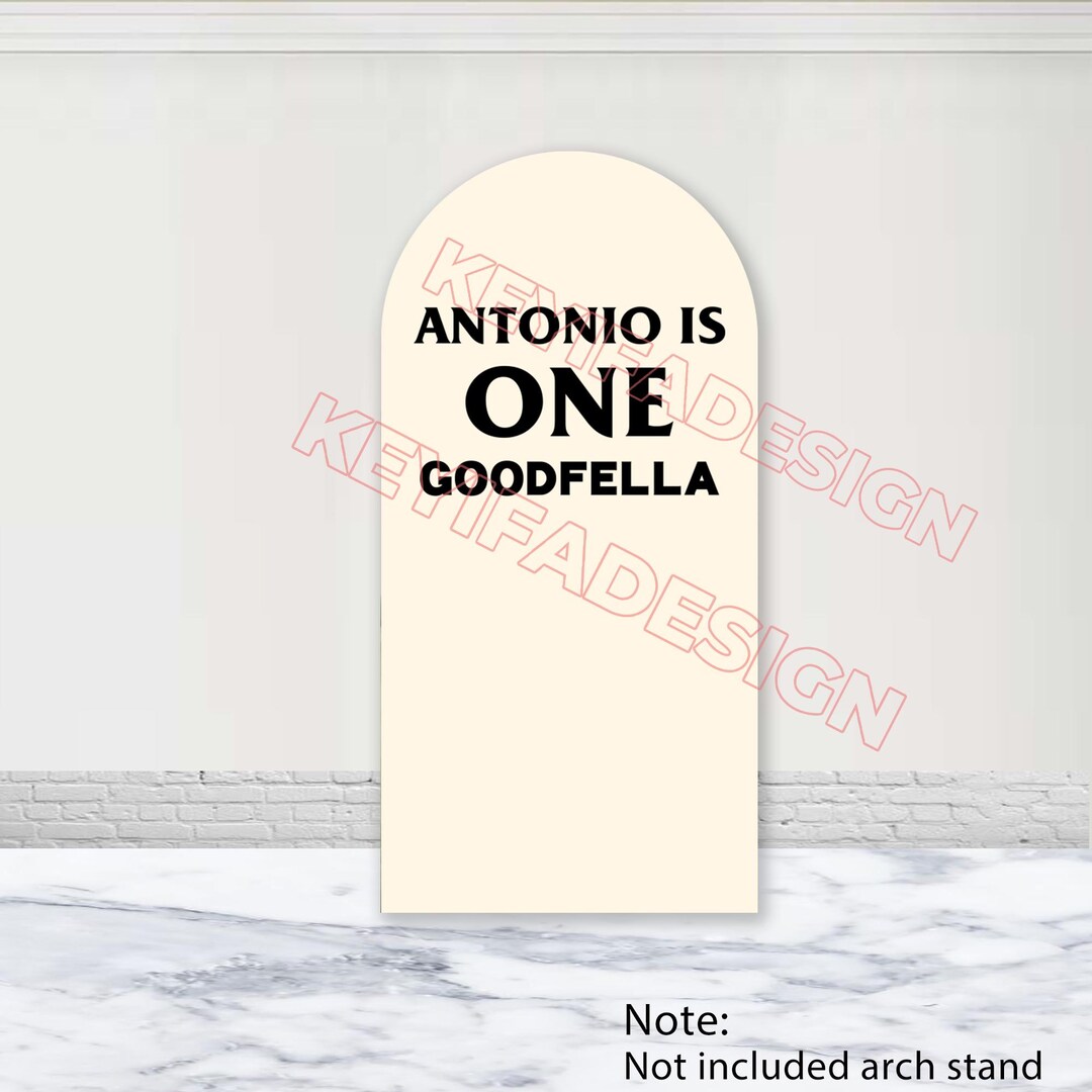 ONE Goodfella Arch Cover 1st Birthday Background Custom Polyester ...