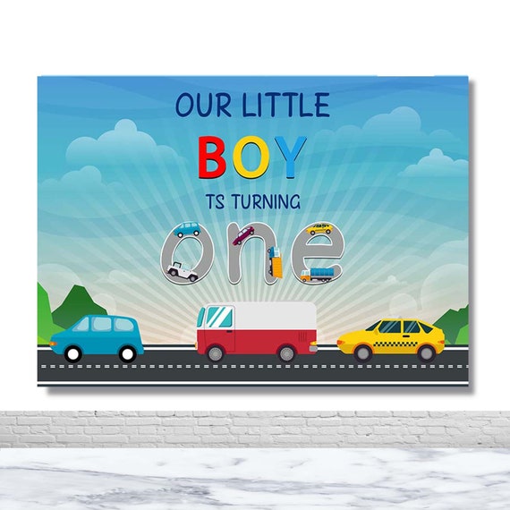 Our Little Boy is Turning One Photo Backdrop the First One - Etsy Ireland