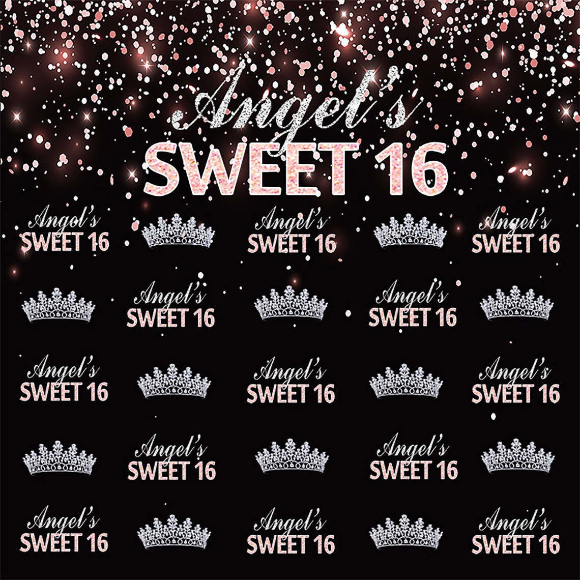 Custom Sweet 16 Birthday Party Photography Backdrop Rose Gold - Etsy
