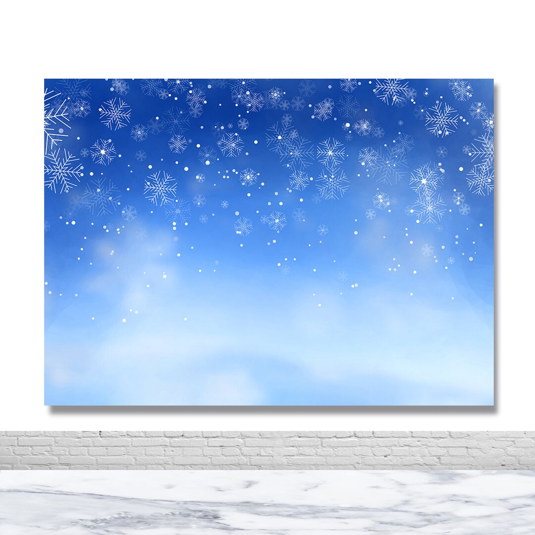 Winter Wonderland Snowflake Photo Backdrop Birthday Party Happy ...