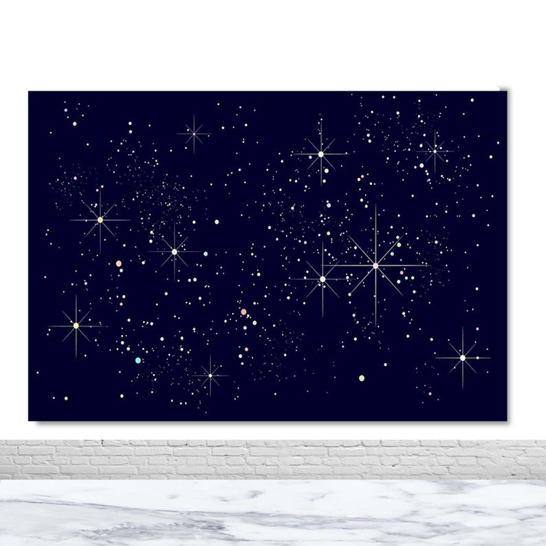 Starry Night Sky Photography Backdrop Happy Birthday Wedding - Etsy