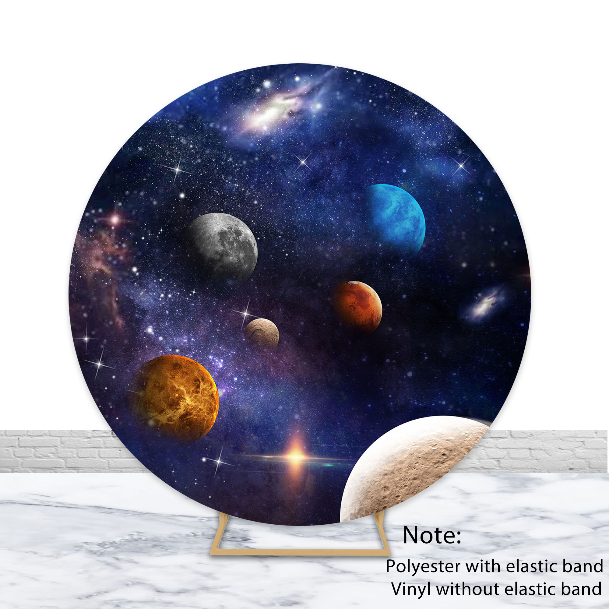 Planet and Galaxy Round Photo Backdrop Birthday Party - Etsy